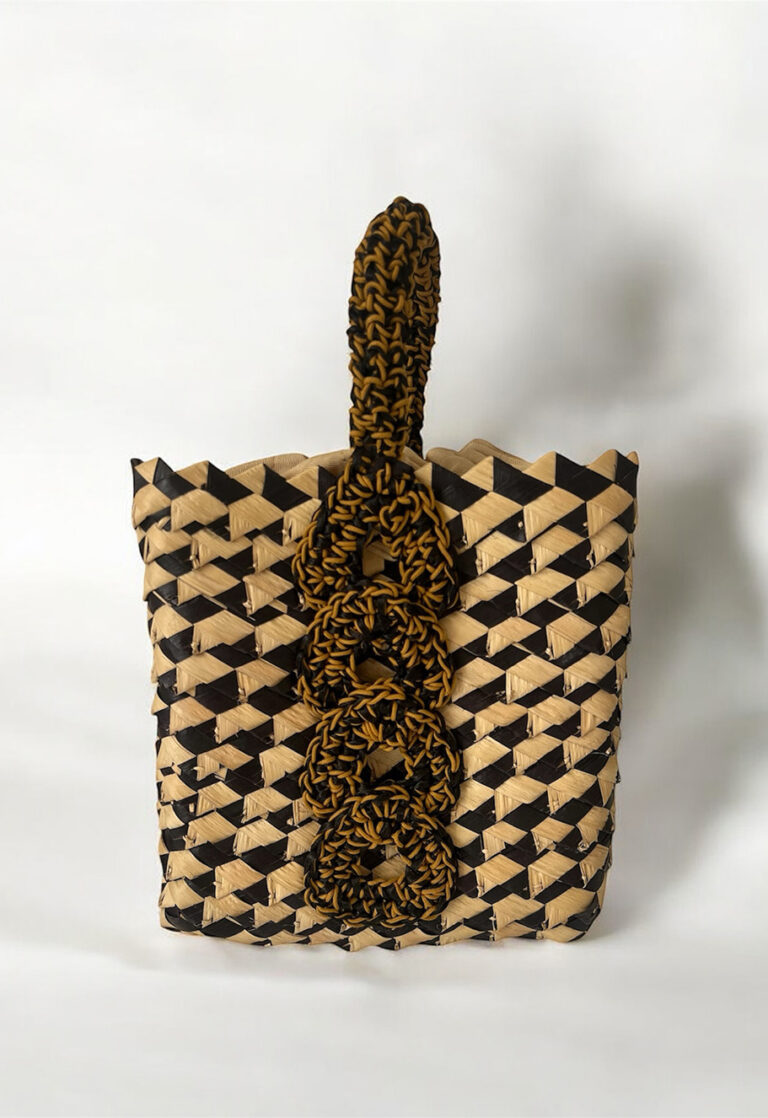 Catarina Mina Petit Tiê Bag Natural Black - Muses Corfu